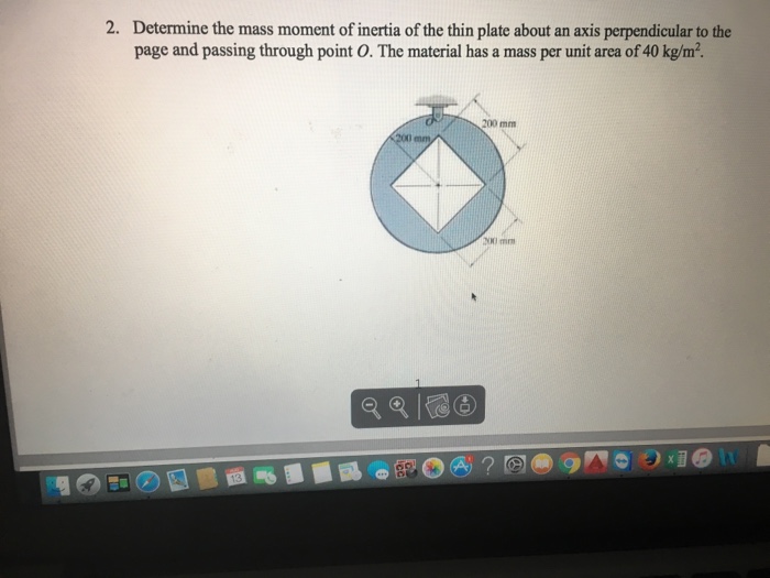 Solved Determine the mass moment of inertia of the thin | Chegg.com
