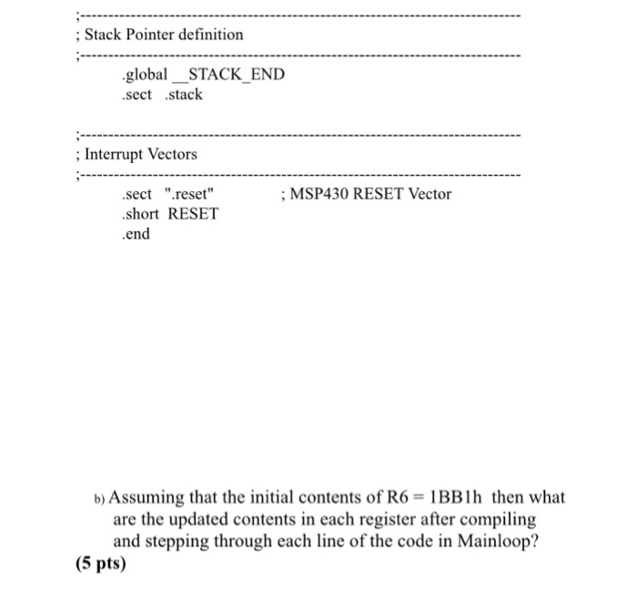 Solved . Given the assembly language code listing below a) | Chegg.com