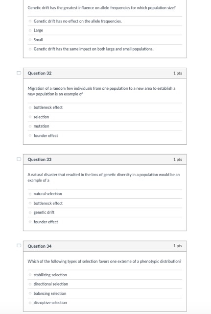 Solved Genetic drift has the greatest influence on allele | Chegg.com