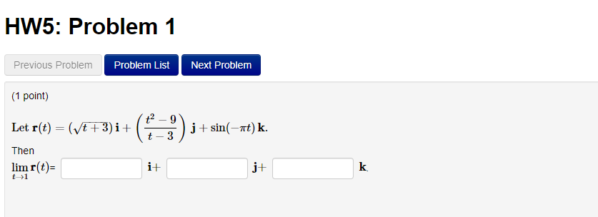 Solved HW5: Problem 1 Previous Problem Problem List Next | Chegg.com