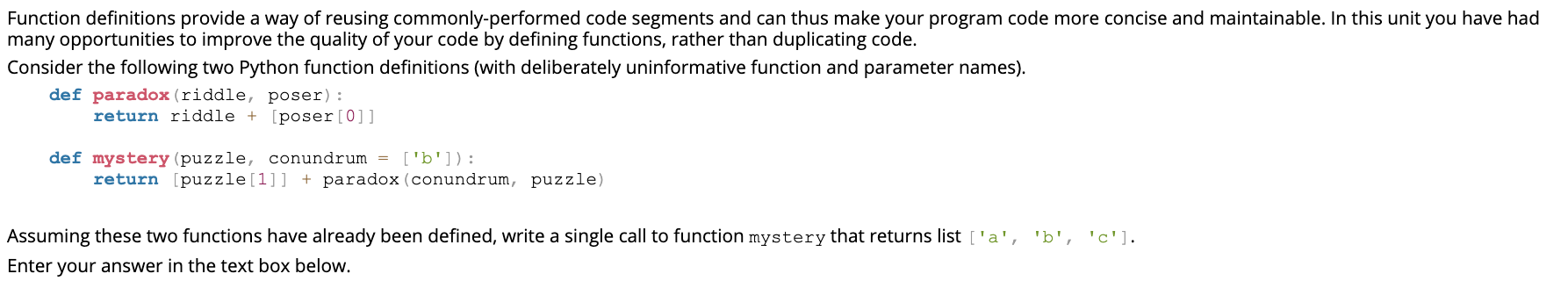 Solved Function Definitions Provide A Way Of Reusing 2939