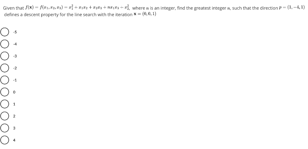 Solved Given that f(x)=f(x1,x2,x3)=x12+x1x2+x2x3+nx1x3+x22, | Chegg.com
