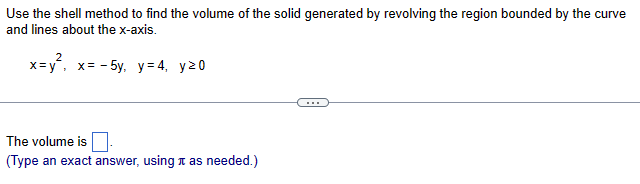 Solved Use the shell method to find the volume of the solid | Chegg.com