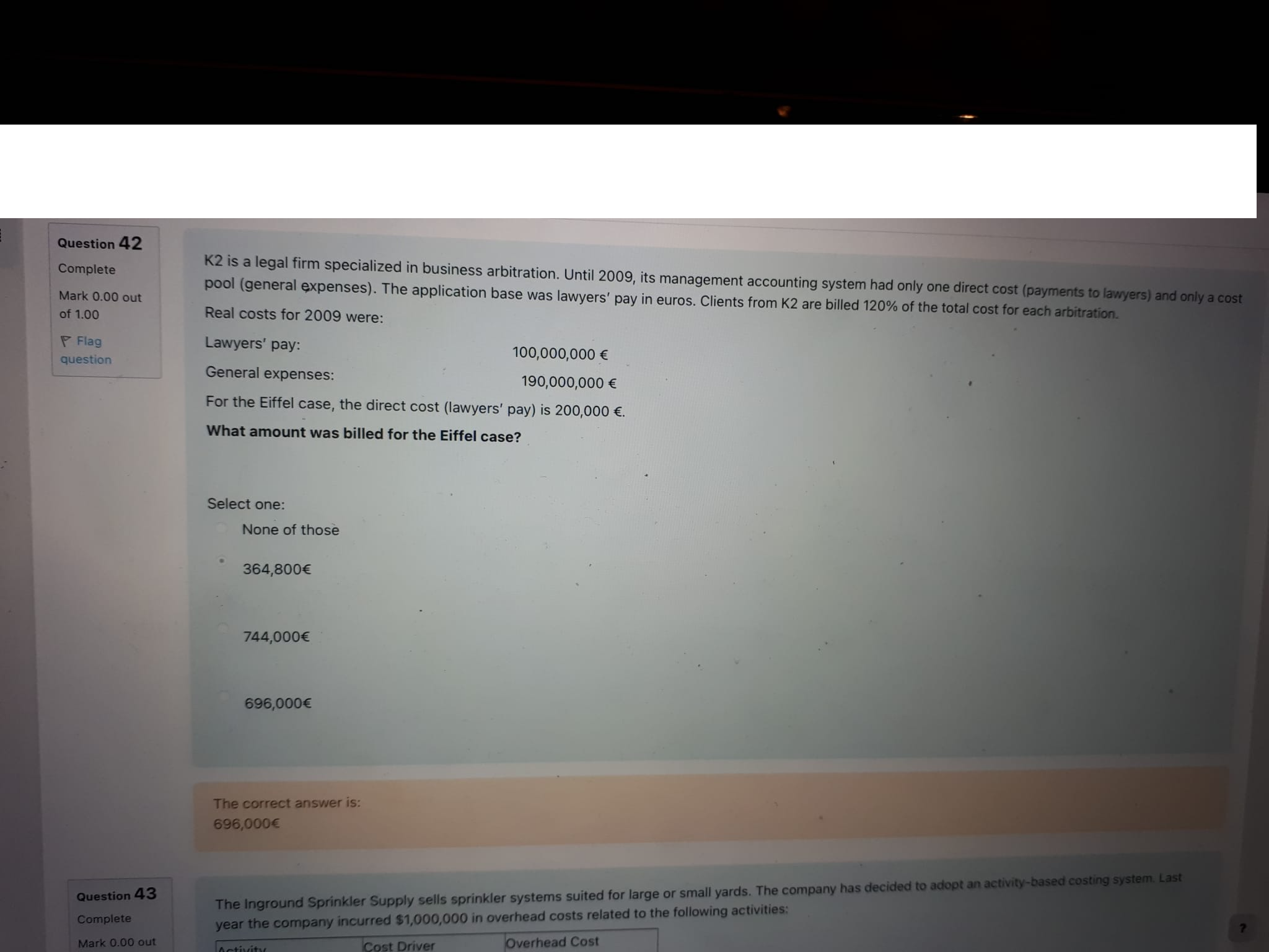 Solved K2 is a legal firm specialized in business | Chegg.com