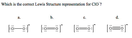 Solved Which is the correct Lewis Structure representation | Chegg.com