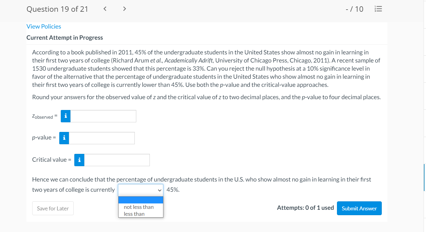 Solved Question 19 of 21 - / 10 MIT View Policies | Chegg.com