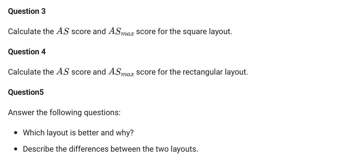 Solved BlocPlan was used to evaluate two layouts using the | Chegg.com