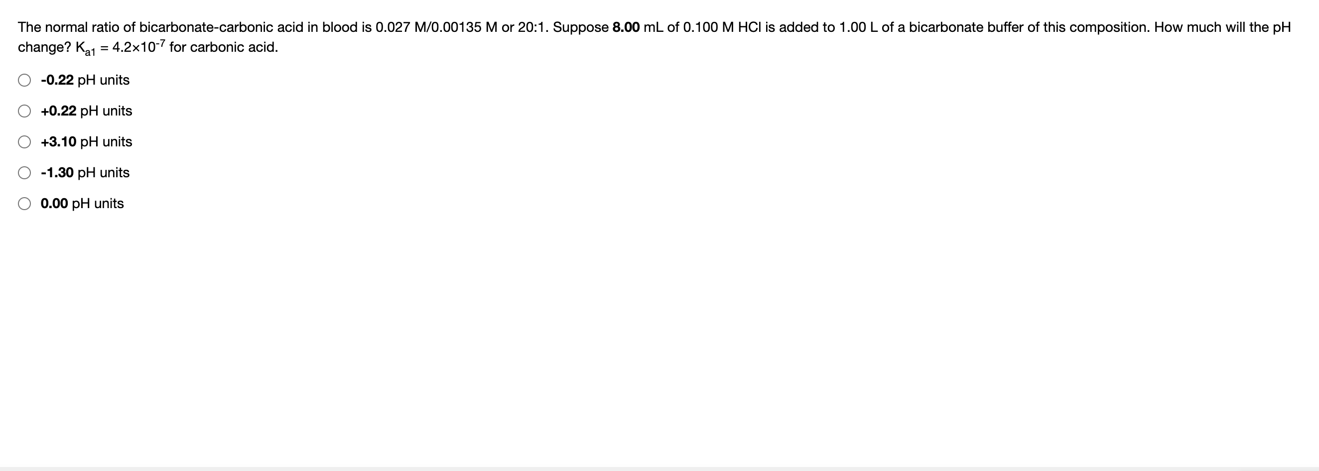 Solved The normal ratio of bicarbonate-carbonic acid in | Chegg.com
