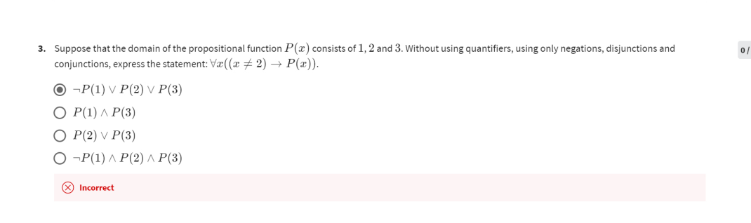 Solved 3. Suppose that the domain of the propositional | Chegg.com