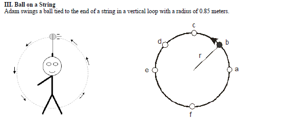 Solved III. Ball on a String Adam swings a ball tied to the | Chegg.com