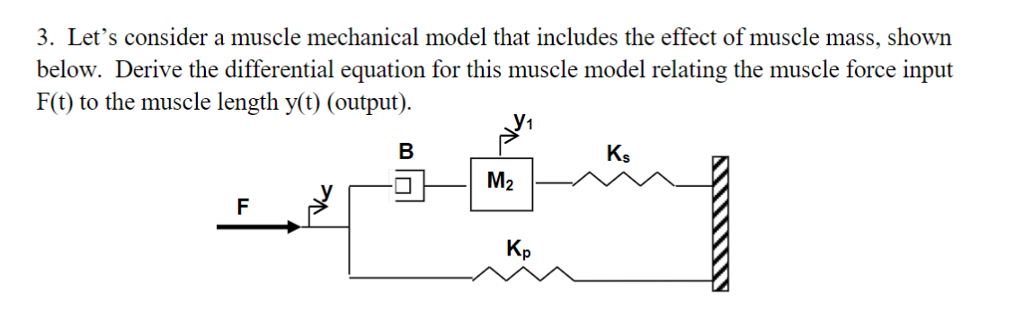 Solved 3. Let's consider a muscle mechanical model that | Chegg.com