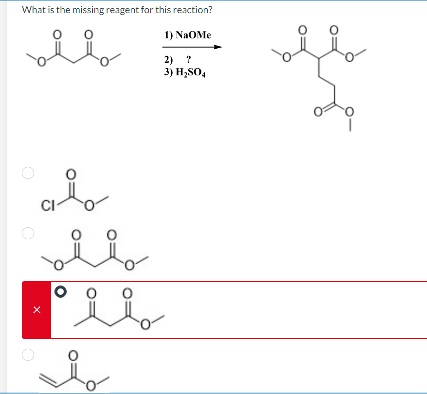 Solved What is the missing reagent for this reaction? 1) | Chegg.com