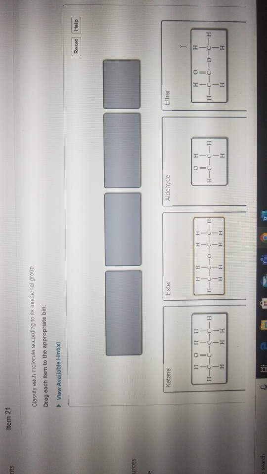 Solved nts Item 21 Classify each molecule according to its | Chegg.com