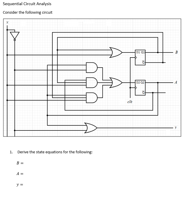 Solved Sequential Circuit Analysis Consider the following | Chegg.com