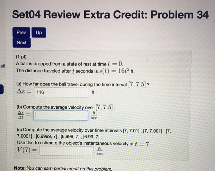 Solved Set04 Review Extra Credit: Problem 34 Prev Up Next (1 | Chegg.com