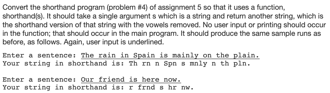 Solved a Convert the shorthand program (problem #4) of | Chegg.com