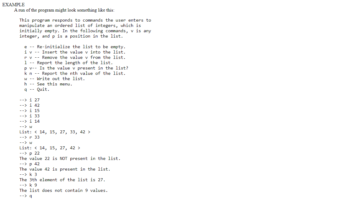 TITLE IMPLEMENTING AN ORDERED LIST CLASS WITH A | Chegg.com