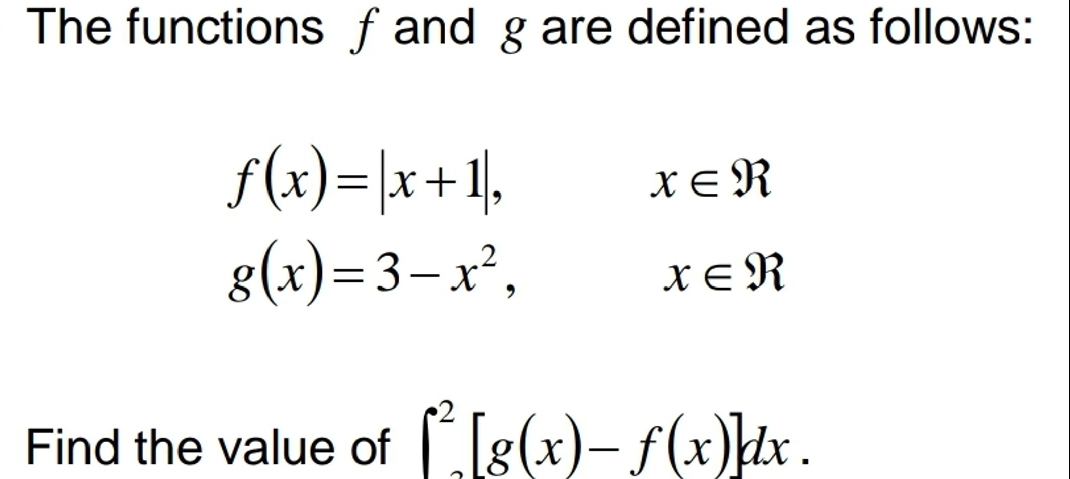 Solved The functions f ﻿and g ﻿are defined as | Chegg.com
