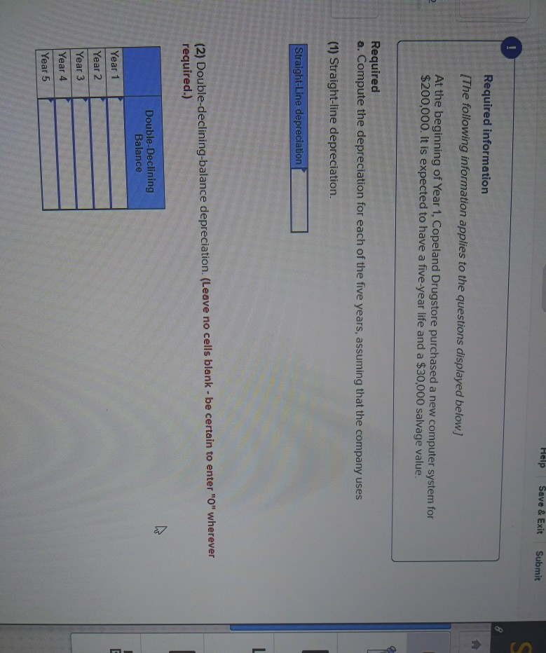 Solved Help Save & ExitSubmit Required information The | Chegg.com
