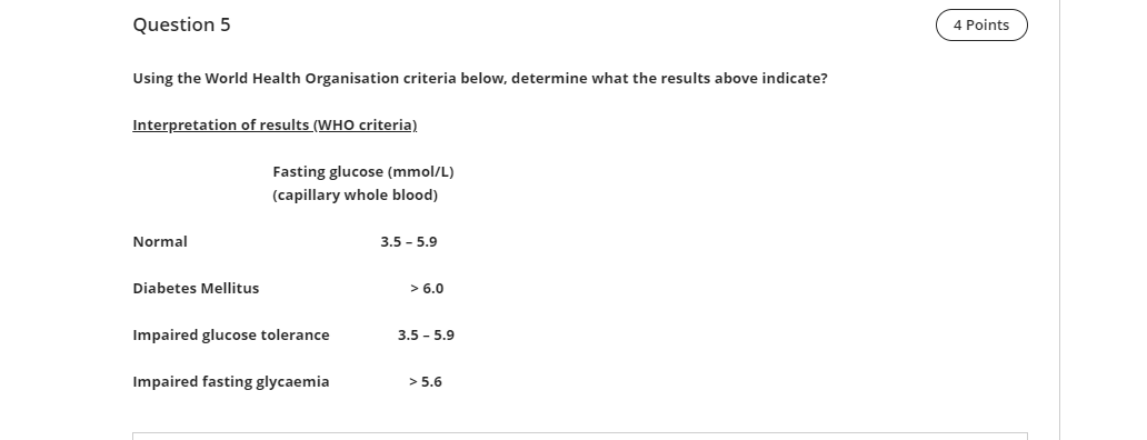 Solved Using the World Health Organisation criteria below, | Chegg.com