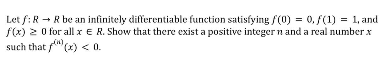 Solved Let F R→r Be An Infinitely Differentiable Function