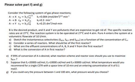 Solved Please solve part f) and g) Consider the following | Chegg.com