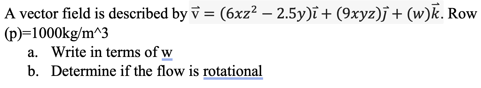 Solved A vector field is described by | Chegg.com