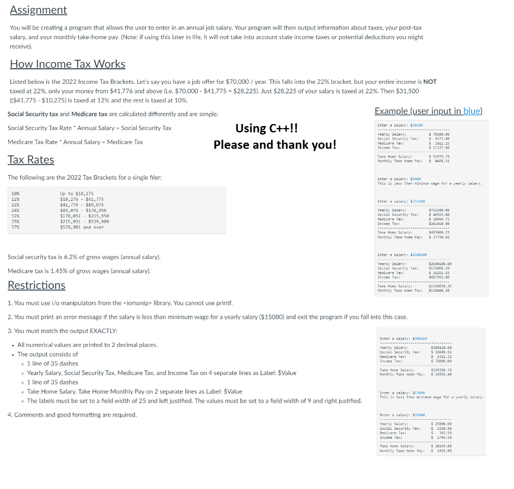 Solved Assignment You will be creating a program that allows | Chegg.com