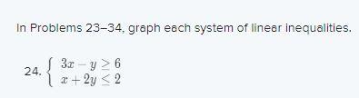Solved In Problems 23-34, graph each system of linear | Chegg.com