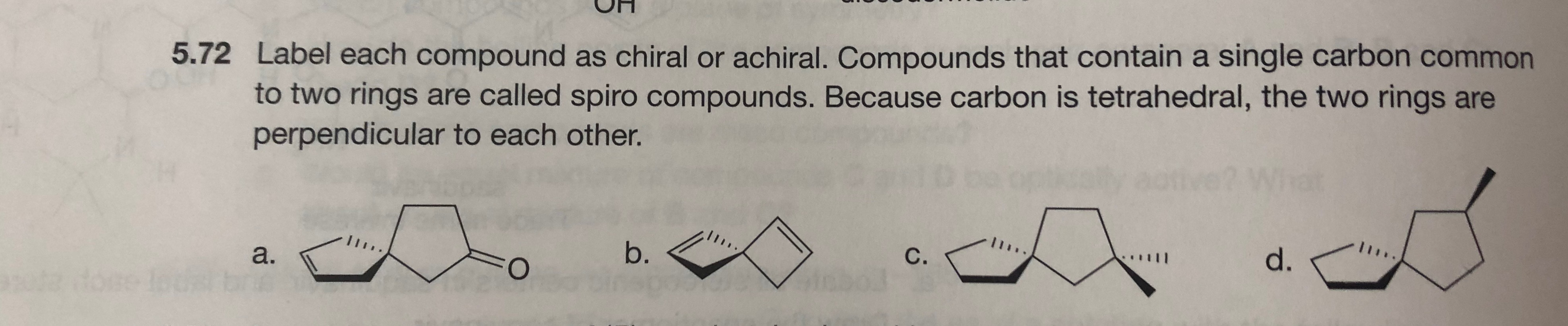 Solved 5.72 Label each compound as chiral or achiral. | Chegg.com