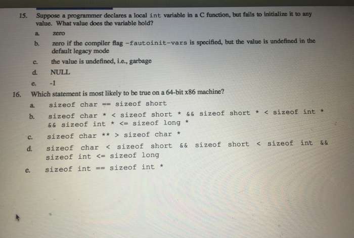 Solved Suppose a programmer declares a local int variable in | Chegg.com