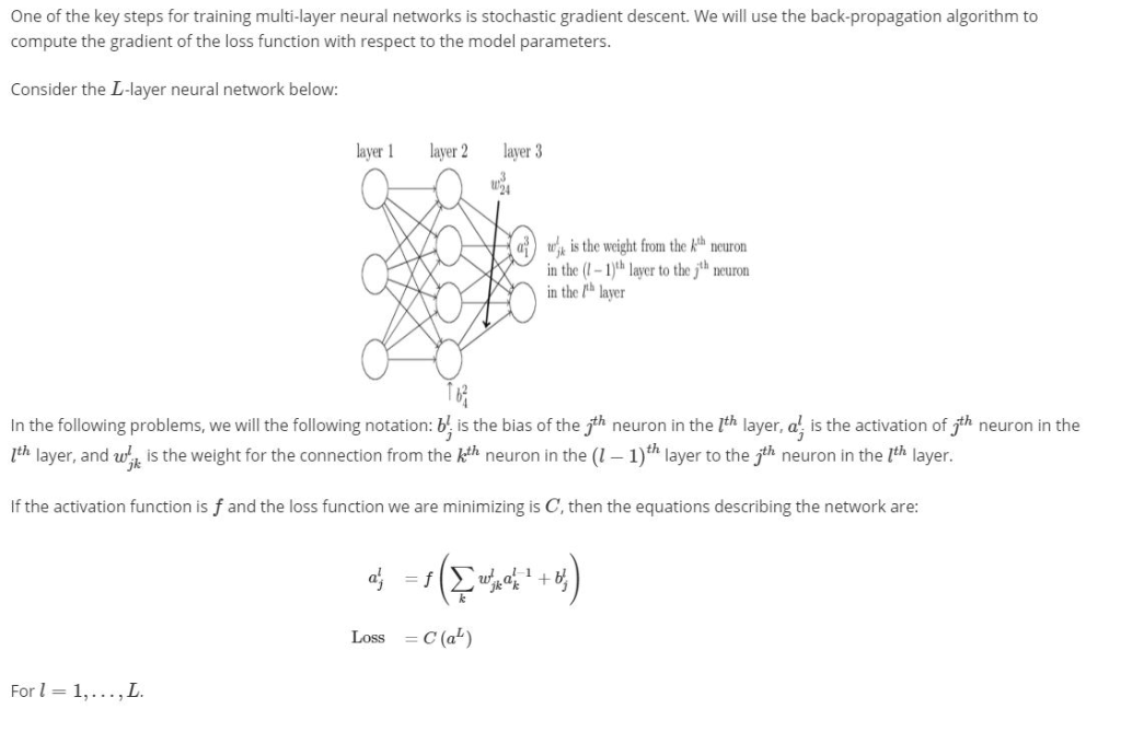 3. Backpropagation One of the key steps for training | Chegg.com