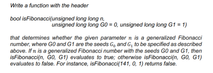 Solved A sequence of generalized Fibonacci numbers {Gn}nzo | Chegg.com