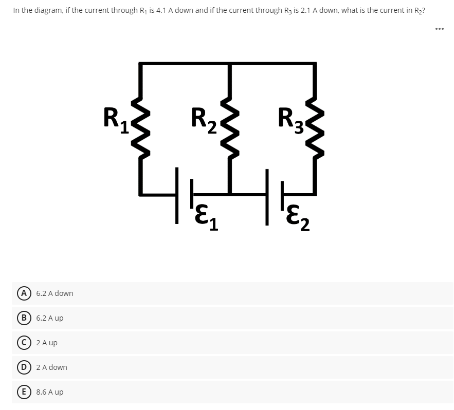 Solved In The Diagram If The Current Through R1 Is 4 1 A