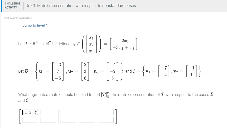 Solved CHALLENGE ACTIVITY 5.7.1: Matrix representation with | Chegg.com