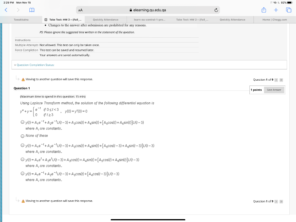 Solved 2:29 PM Mon Nov 15 92%
