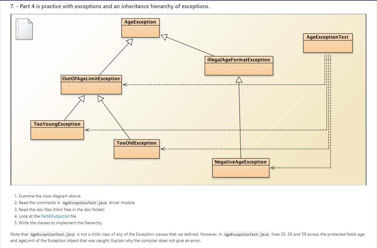 Solved AgeExceptionTest.Java public class AgeExceptionTest | Chegg.com