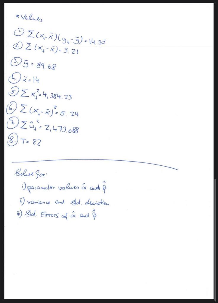 Solved ii) See slide 16. 28., and 31 2 you are formulas: ŷ = | Chegg.com