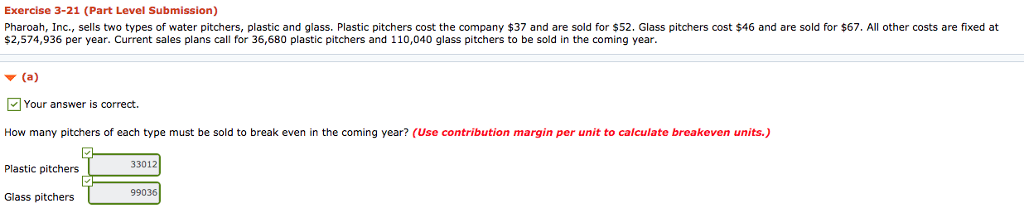 Solved Exercise 3-7 (Part Level Submission) Julianna | Chegg.com