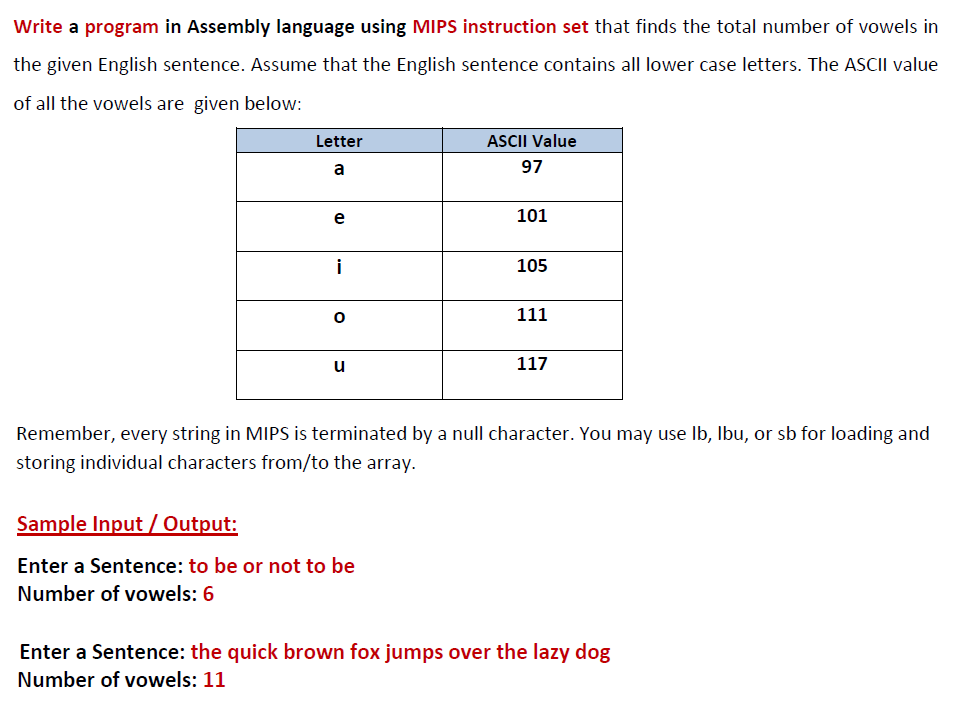 Solved Write a program in Assembly language using MIPS | Chegg.com