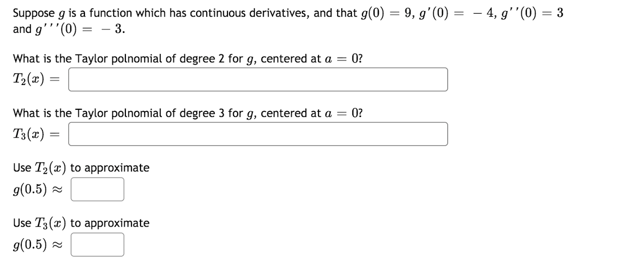 Solved Suppose g is a function which has continuous | Chegg.com