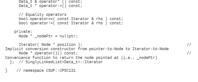 Solved Given the Singly Linked List interface a presented in | Chegg.com