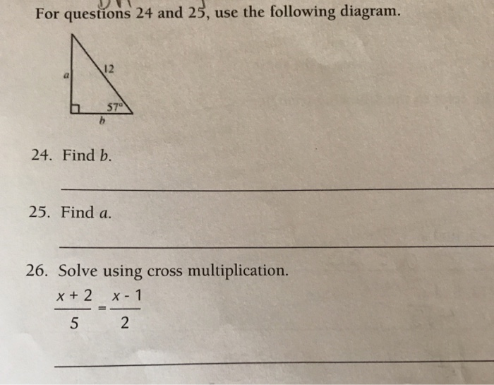 Solved For questions 24 and 25, use the following diagram. | Chegg.com