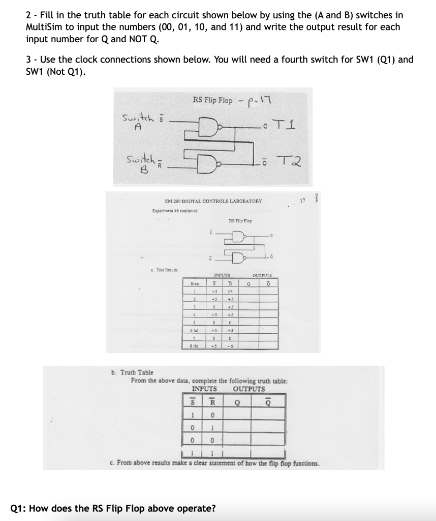 Solved EQIPMENT: MultiSim Simulation Software NAND gate | Chegg.com