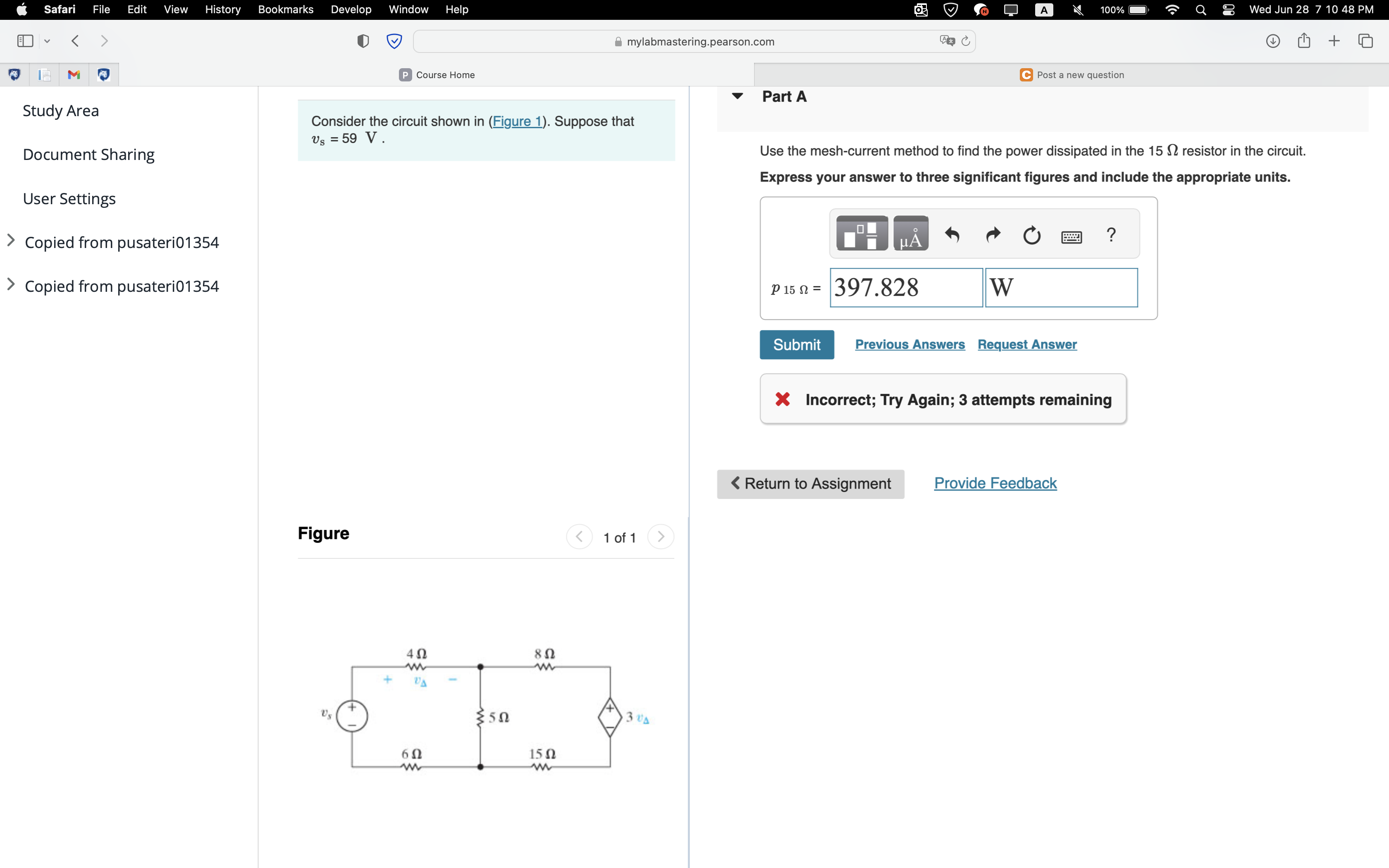 Solved Study Area Document Sharing User Settings Copied from | Chegg.com