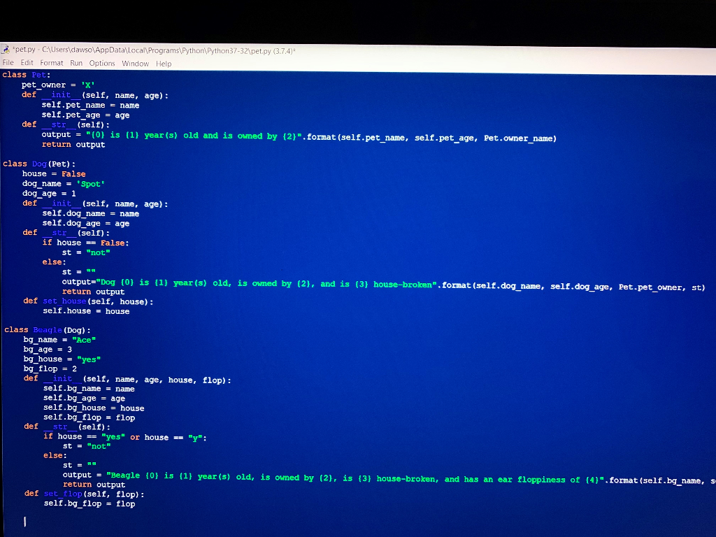 Solved I need help fixing my code. IN PYTHON 3. I keep | Chegg.com