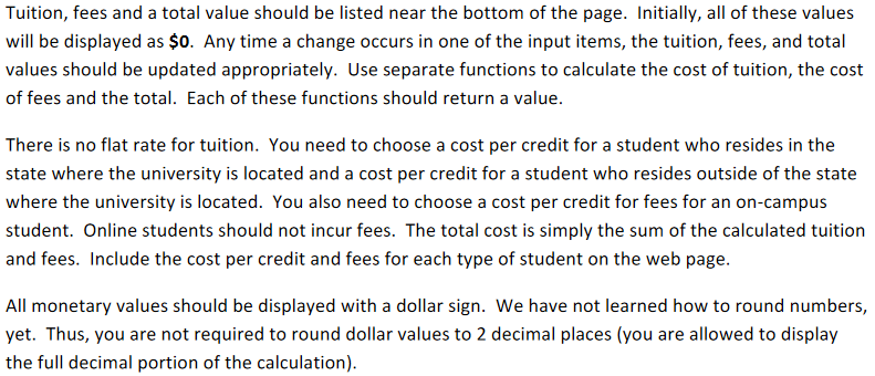 Using JavaScript, How can I use check boxes to | Chegg.com