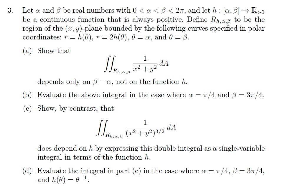 Solved Let α and β be real numbers with 0