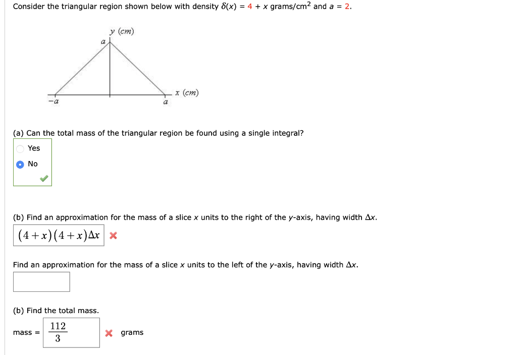 Solved Consider the triangular region shown below with | Chegg.com
