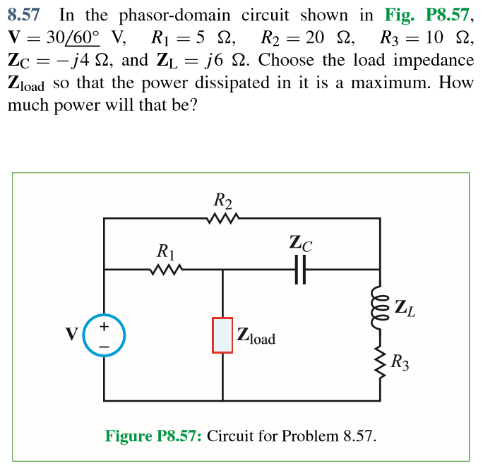 Solved 8.57 In the phasor-domain circuit shown in Fig. | Chegg.com